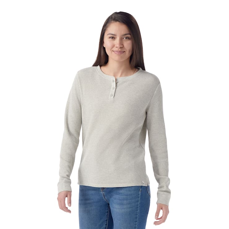 Women s Waffle Long Sleeve Henley Smartwool US