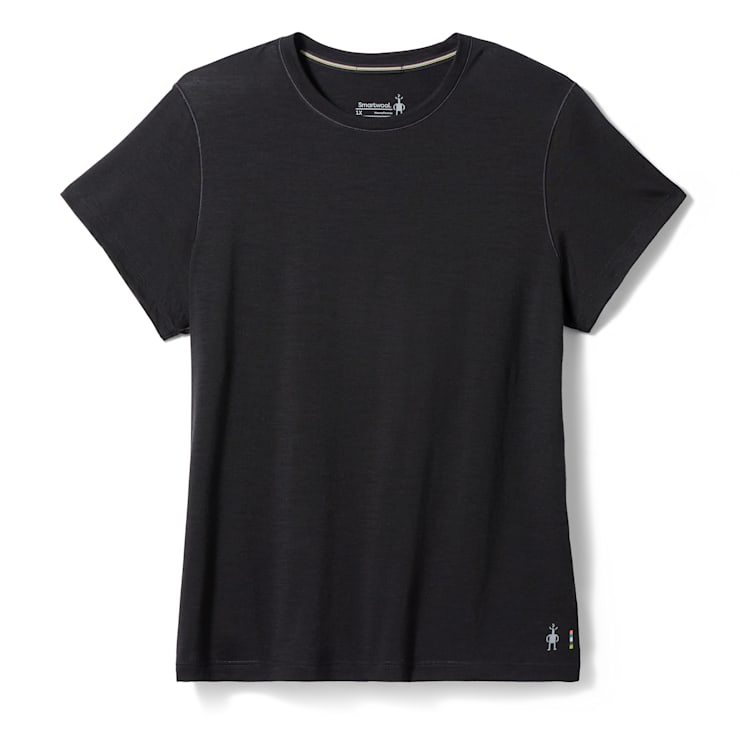 (取寄) スマートウール レディース プラス サイズ メリノ ショート スリーブ ティー Smartwool women Plus Size Merino Short Sleeve Tee Black Women's Merino Short Sleeve Tee Plus - Smartwool US
